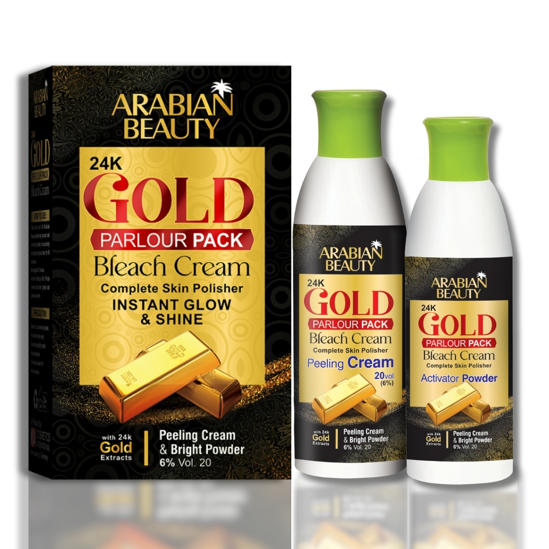 Arabian Beauty 24k Gold Bleach Parlour Pack - Radiant Skin in Minutes