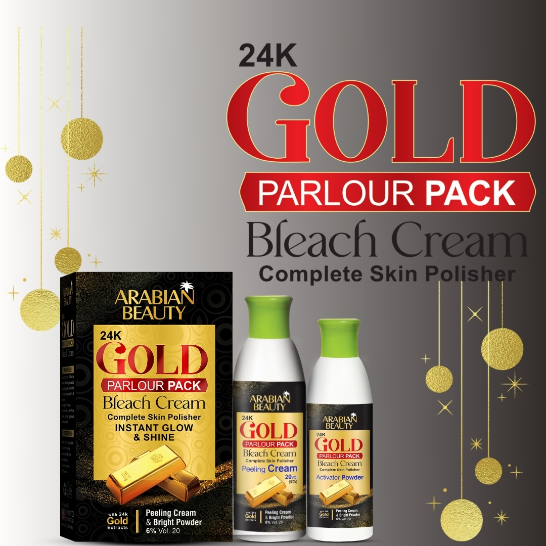 Arabian Beauty 24k Gold Bleach Parlour Pack - Radiant Skin in Minutes