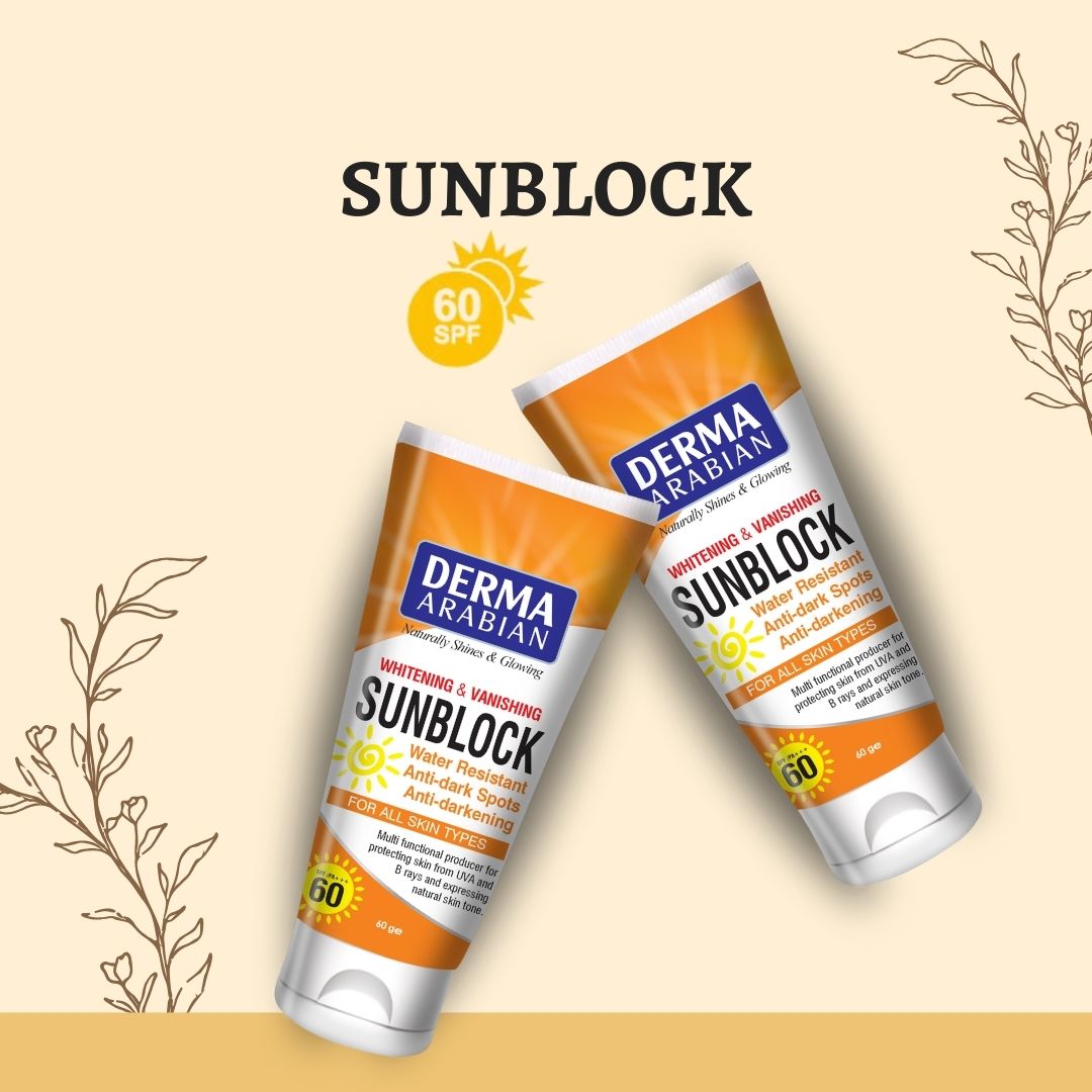 Derma Arabian Whitening & Vanishing Sunblock SPF 60 Tube 200ml - Ultimate Sun Protection and ...